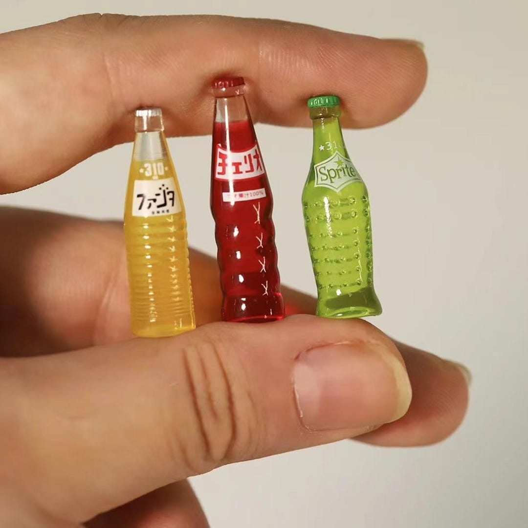 1:6 Scale Dollhouse Miniature Mini Simulation Fanta Sprite Fruit Juice ...