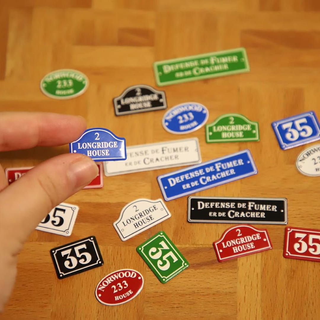Miniature Dollhouse Number Plates, 1:6 Scale, Set of 4 - Etsy