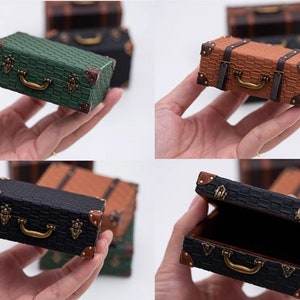 1:6 Dollhouse Miniature Mini Simulation Suitcase Retro Woven Handbag ...