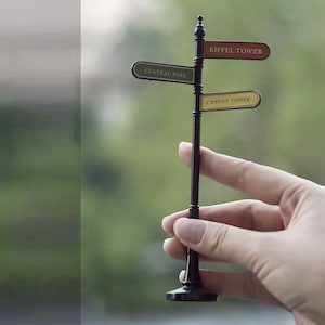 1:6 Dollhouse Miniature Mini Simulation Metal Vintage Street Signs/road ...