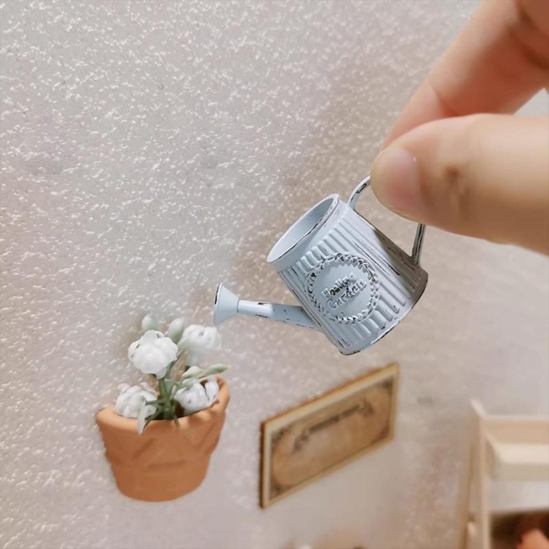 Miniature Watering Can: Alloy Dollhouse Garden Accessory - Etsy