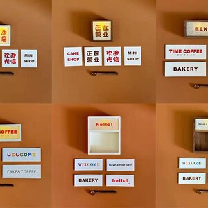 1:6 Scale Dollhouse Miniature Mini Simulation Signboard Light Box/shop ...