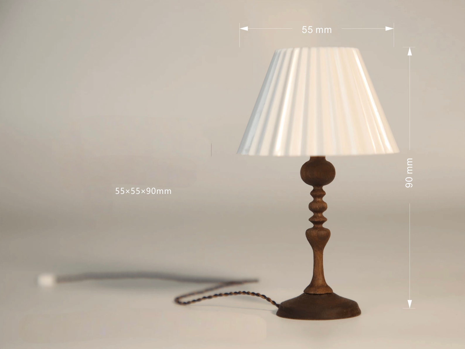 1:6 Scale Miniature Table Lamp, Retro Dollhouse Furniture - Etsy