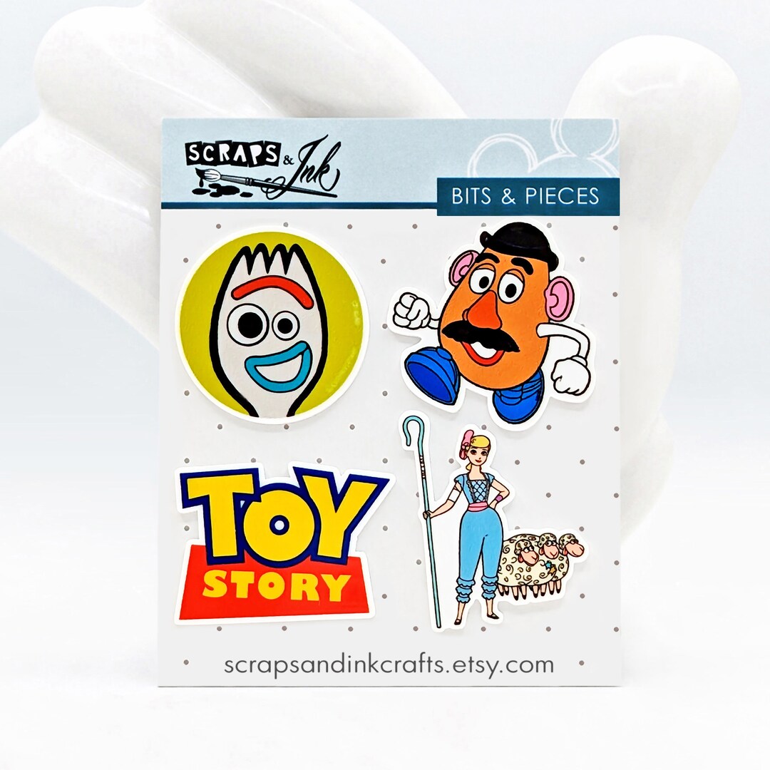 TOY STORY #6 Set of 4 Acrylic Embellishments for Disney-themed Crafts ...