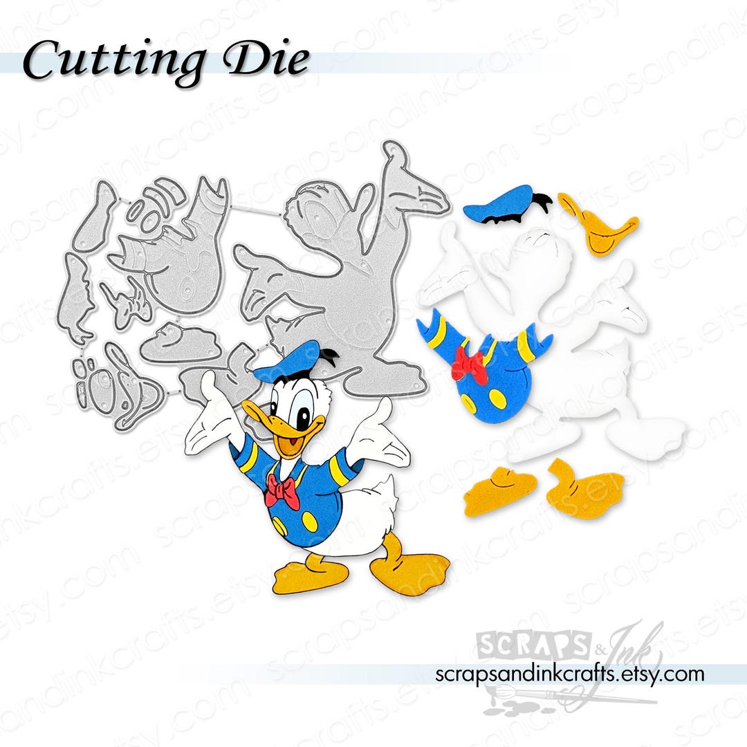 LAYERED DONALD DUCK Set of 5 Metal Cutting Dies for Papercrafts ...