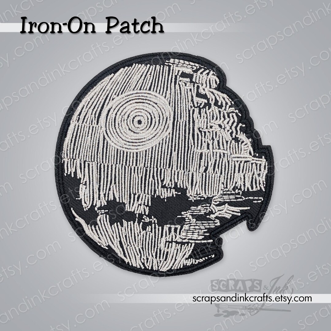 DEATH STAR Embroidered Iron-on Patch for Crafts, Hats, Gifts, Clothing ...