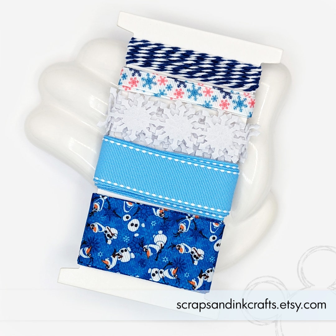 OLAF Set of 5 Coordinating Ribbons & Trim for Disney-inspired Crafts ...