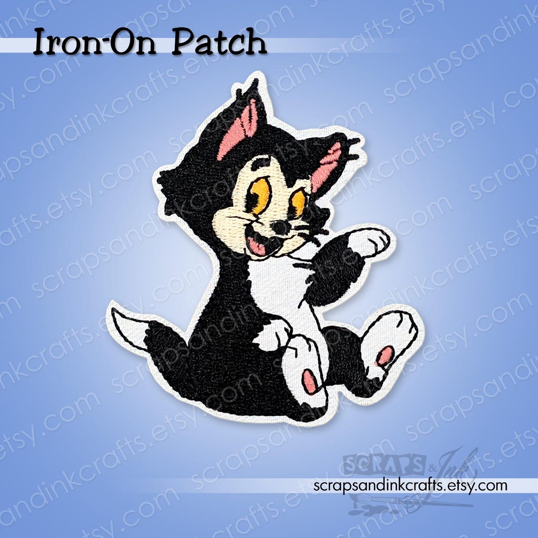 FIGARO the CAT From PINOCCHIO Embroidered Iron-on Patch for Crafts ...