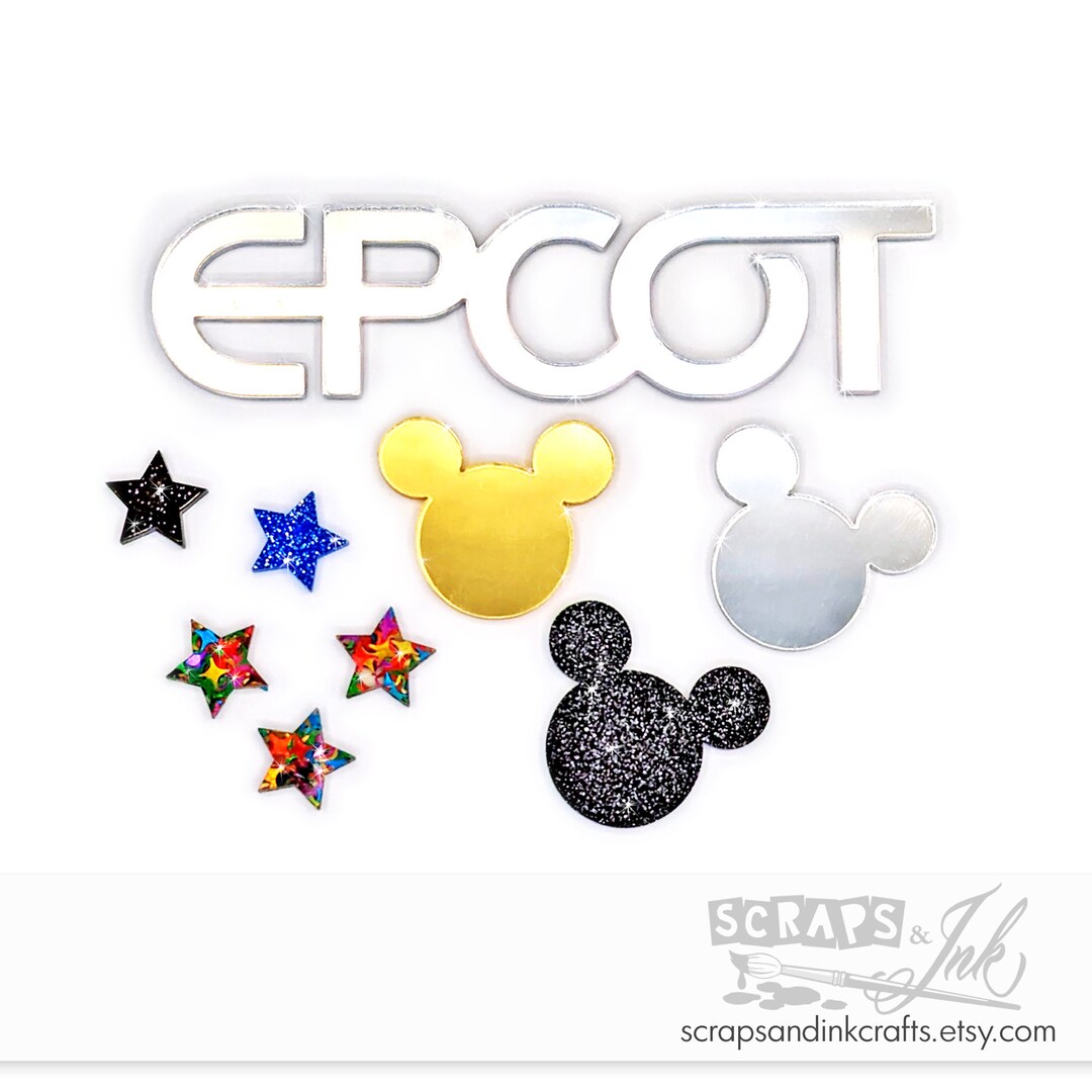 EPCOT Acrylic Embellishment Set of 9 for Disney-themed - Etsy