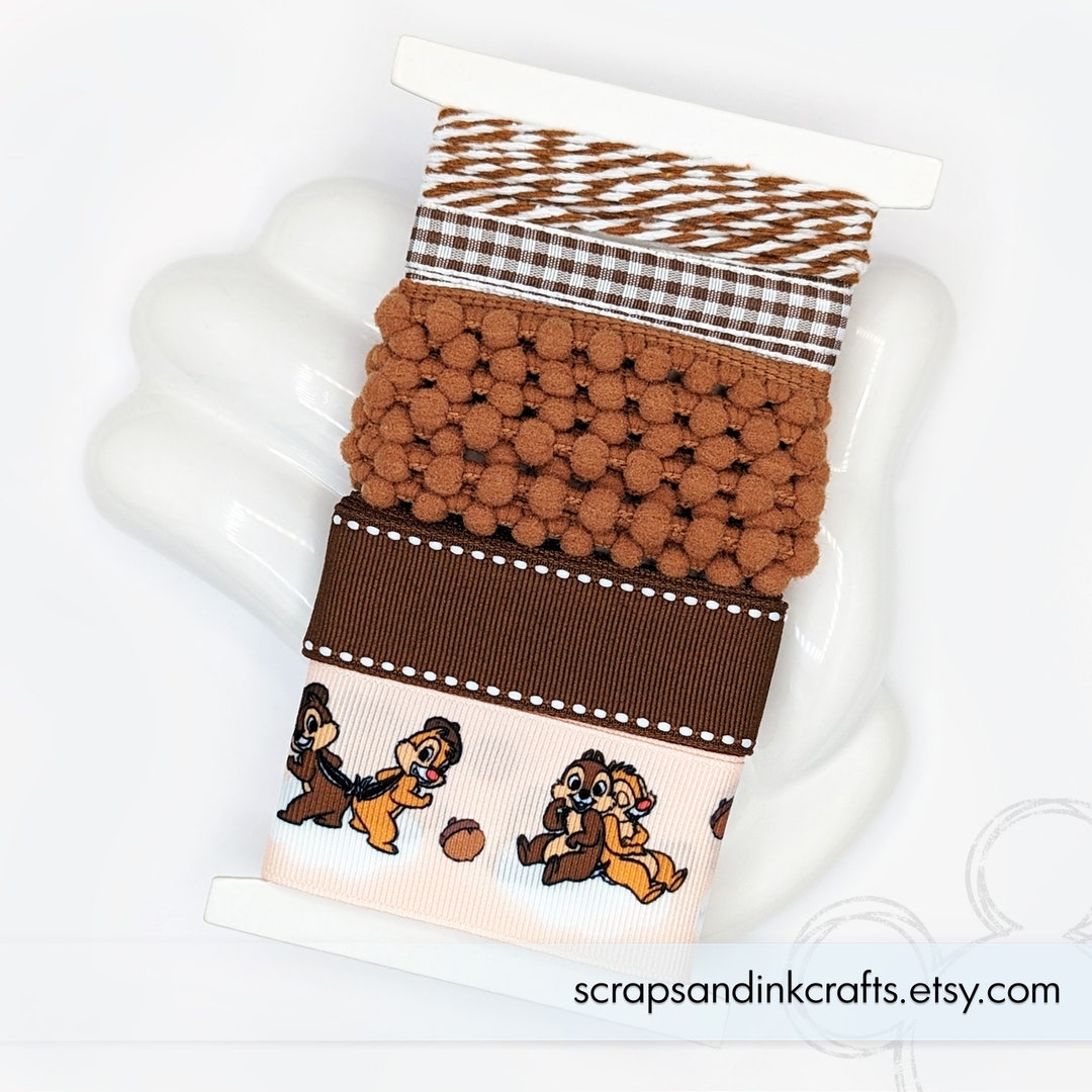 CHIP & DALE Set of 5 Coordinating Ribbons and Trim for Disney-inspired ...