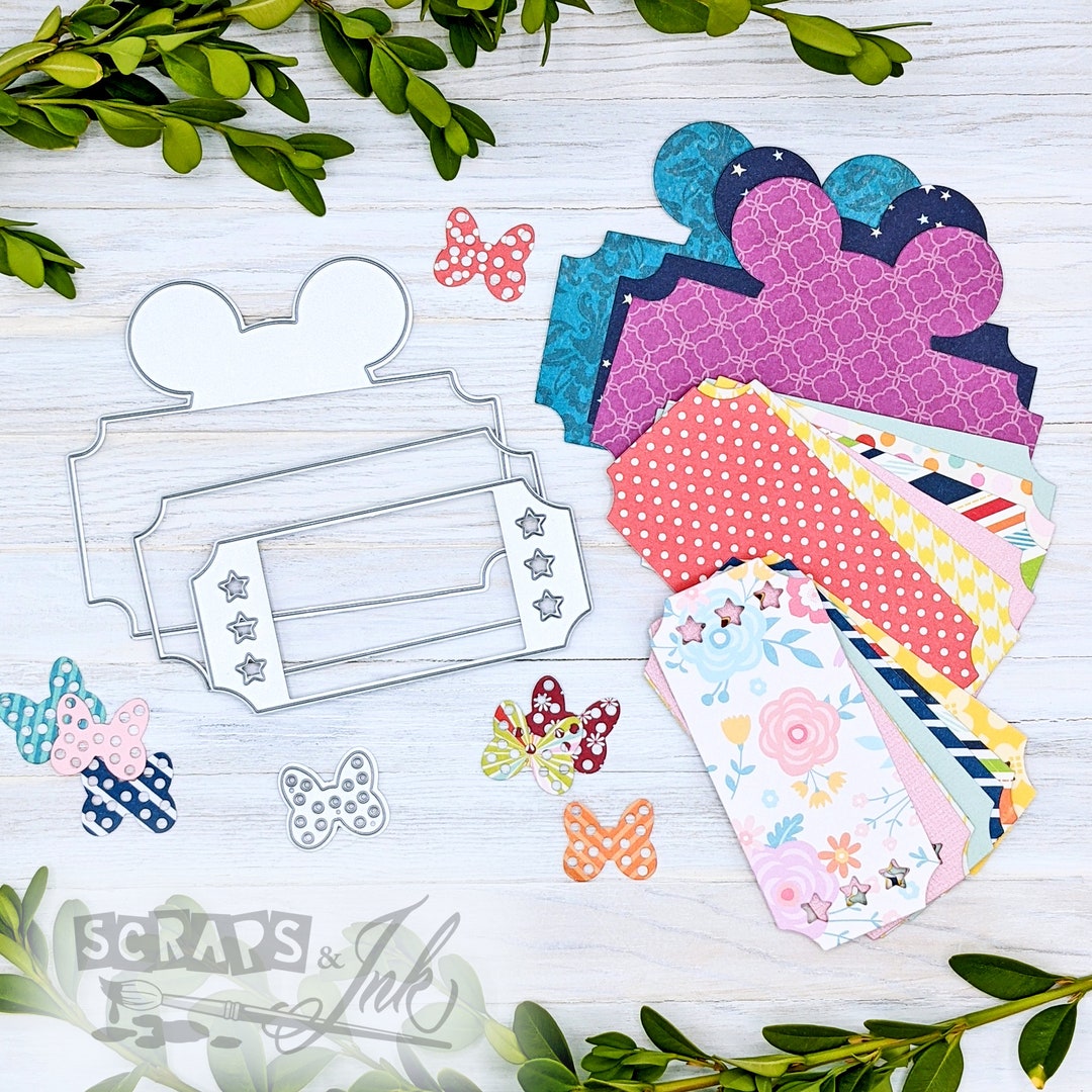 MOUSE TICKET SET Metal Cutting Dies for Disney-themed Paper Crafts ...