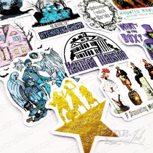 HAUNTED MANSION STICKERS Set #3 Set of 12 Water-resistant Stickers for ...