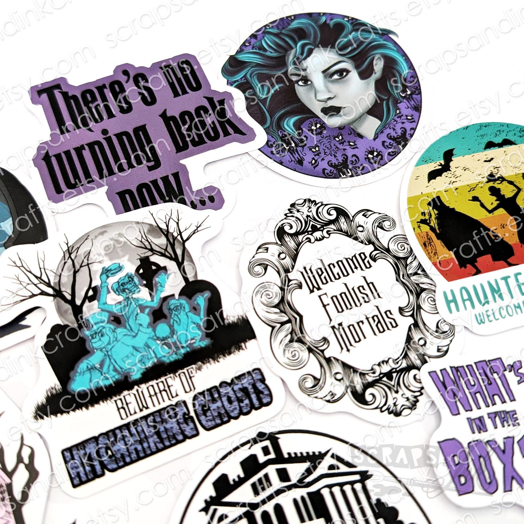 HAUNTED MANSION STICKERS Set #3 Set of 12 Water-resistant Stickers for ...