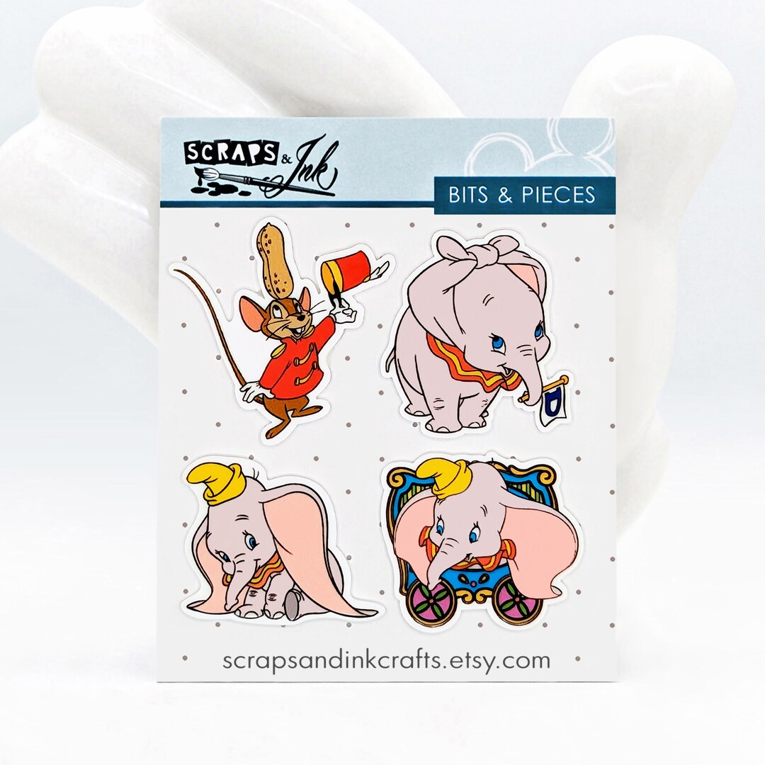 DUMBO #2 Set of 4 Acrylic Embellishments for Disney-themed Crafts ...
