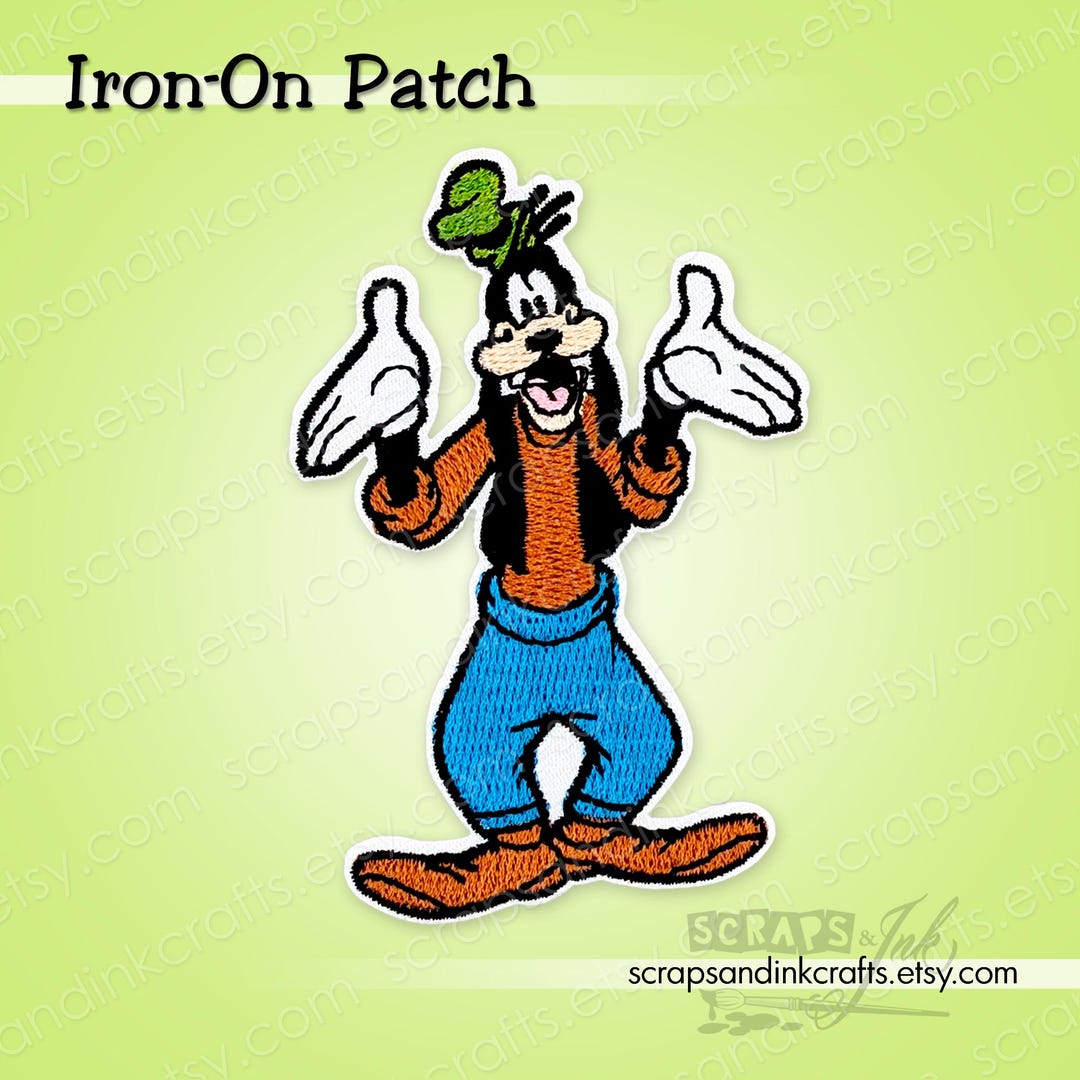 GOOFY #2 (with His *classic GREEN Hat) Embroidered Iron-on Patch for ...