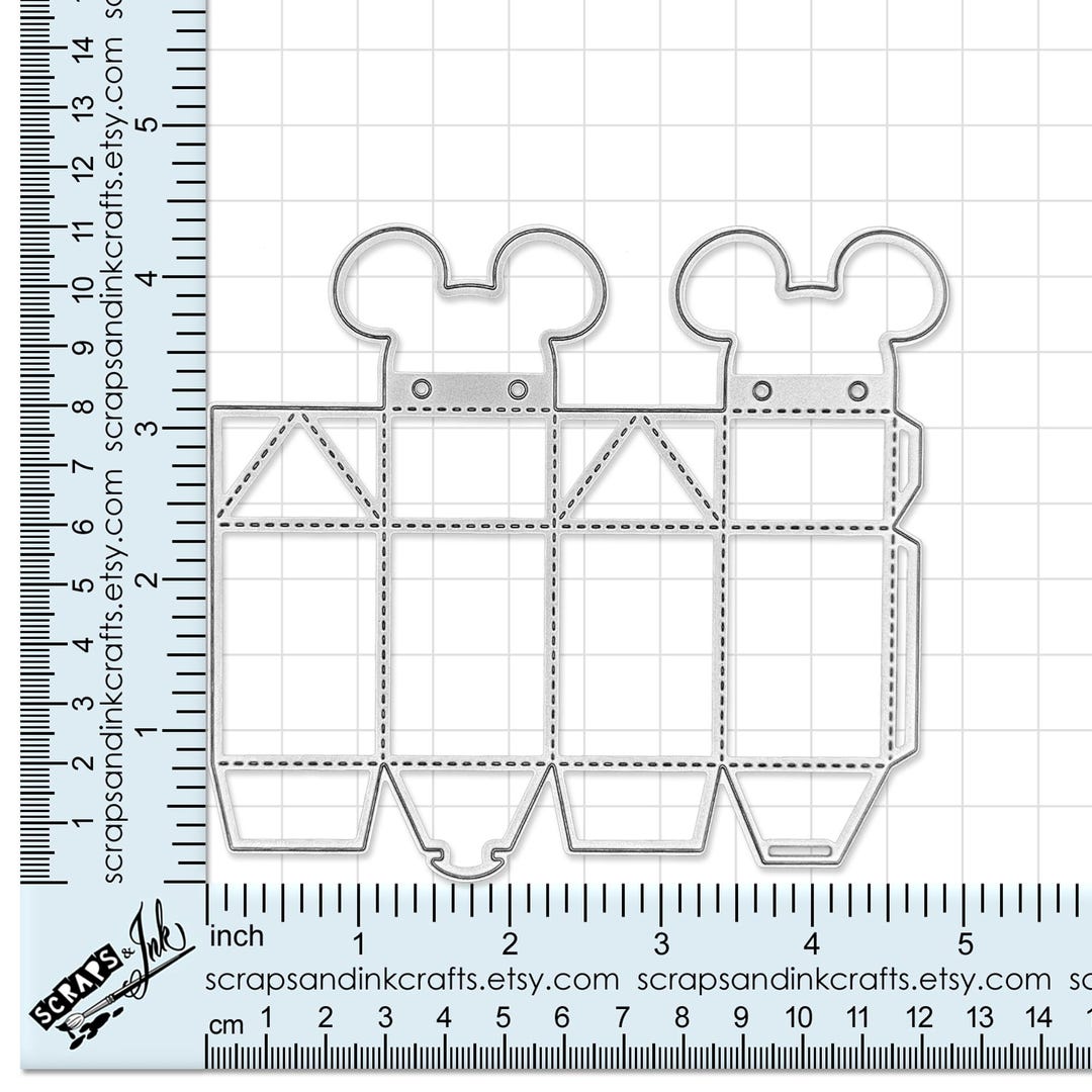 3D MINI-MOUSE BOX Metal Cutting Die for Papercrafts, Cards, Scrapbooks ...