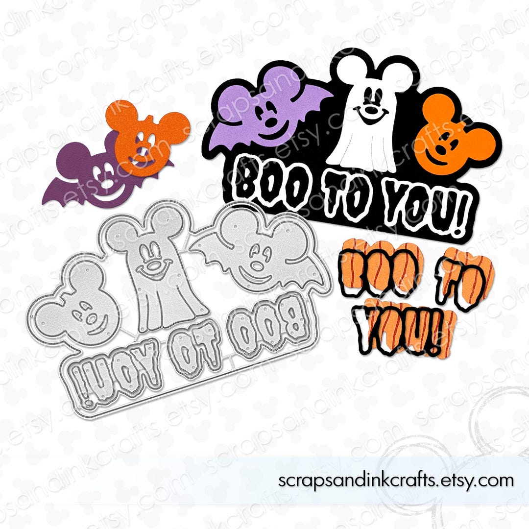 BOO TO YOU exclusive Set of 10 Metal Cutting Dies for Disney/halloween ...