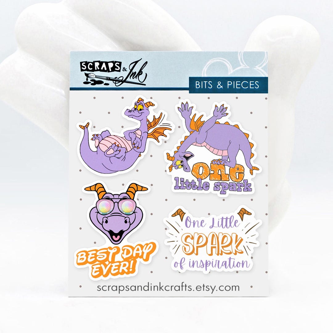 FIGMENT #2 Set of 4 Acrylic Embellishments for Disney-themed Crafts ...