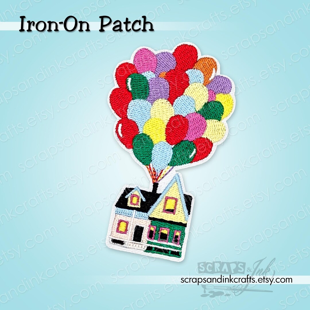 UP HOUSE With BALLOONS Embroidered Iron-on Patch for Diy Crafts ...