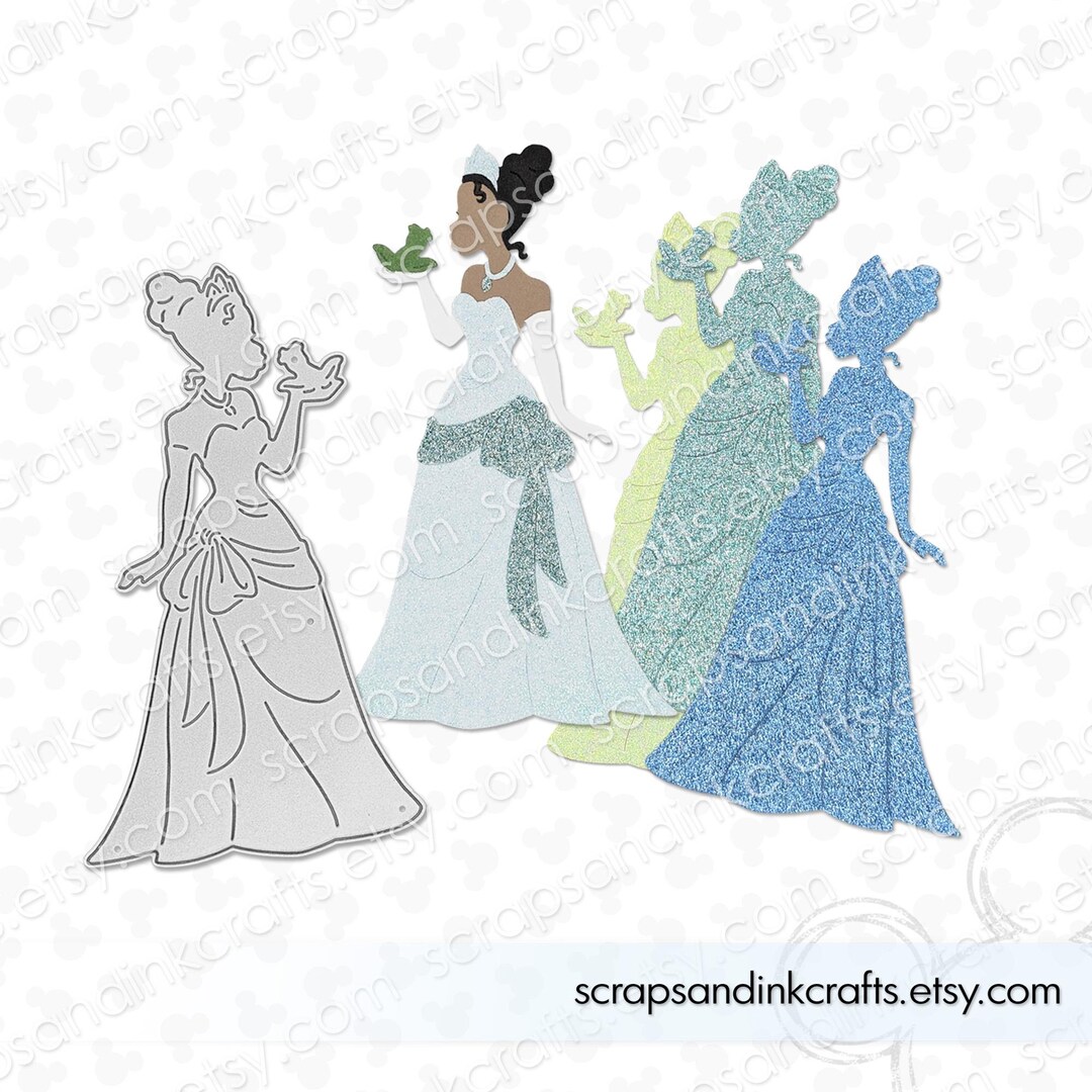 FANCY PRINCESS TIANA exclusive Metal Cutting Die for Disney-themed ...