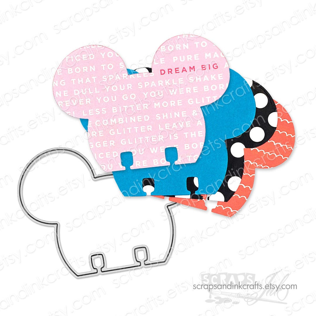 MOUSE MEMO DEX Metal Cutting Die for Papercrafts, Scrapbooks, Cards ...