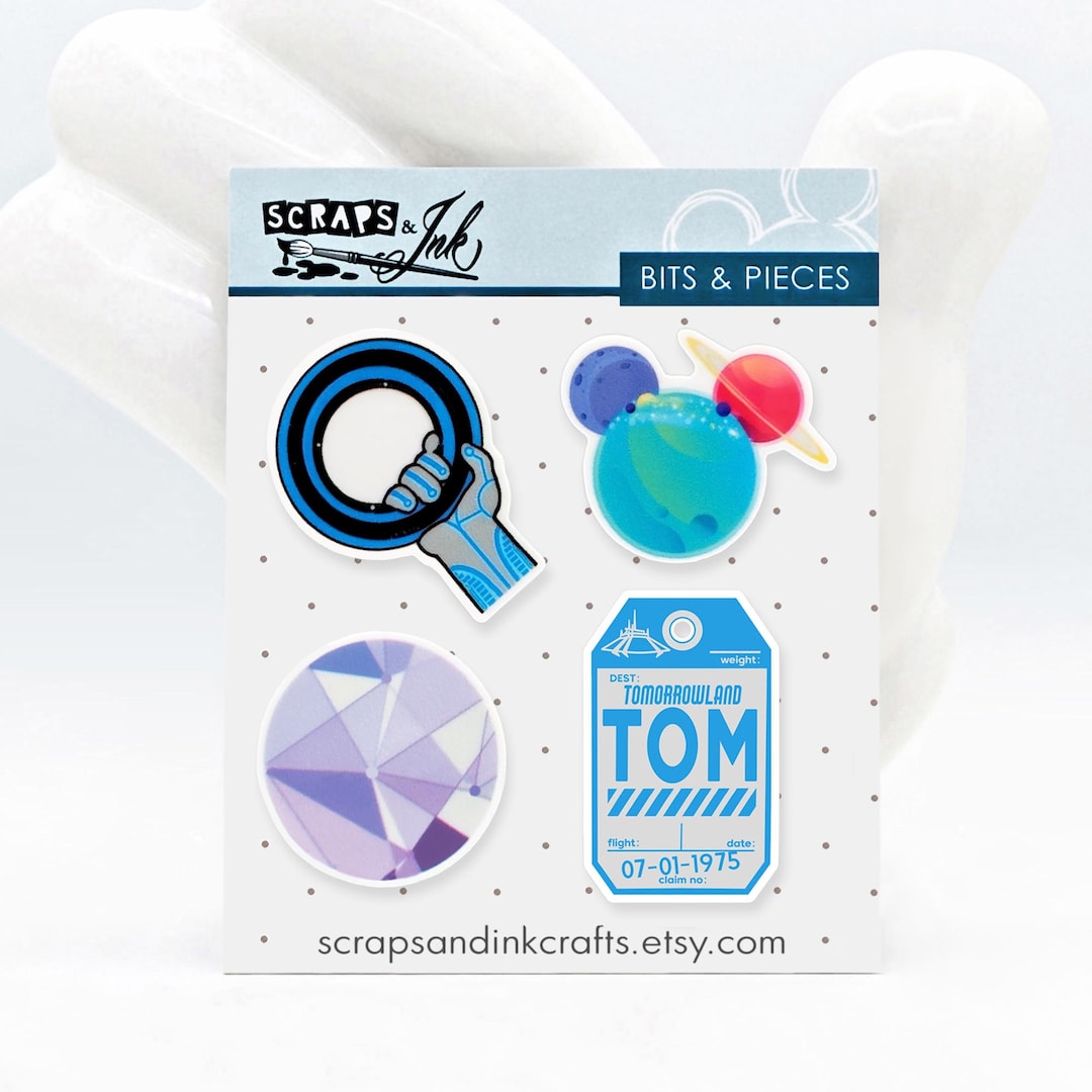 TOMORROWLAND Set of 4 Printed Acrylic (planar Resin) Embellishments for ...