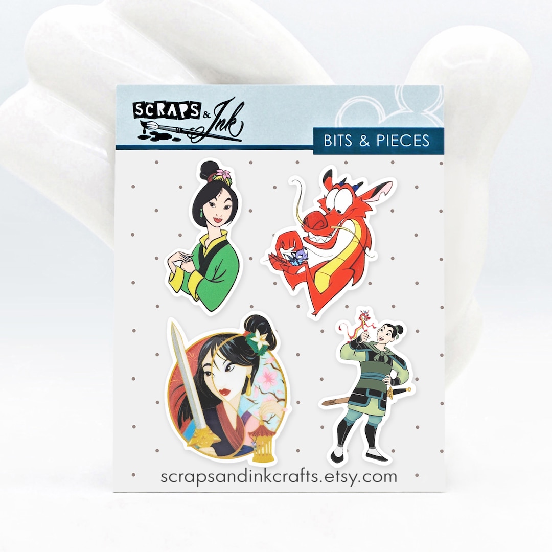 MULAN #2 Set of 4 Printed Acrylic (planar Resin) Embellishments for ...