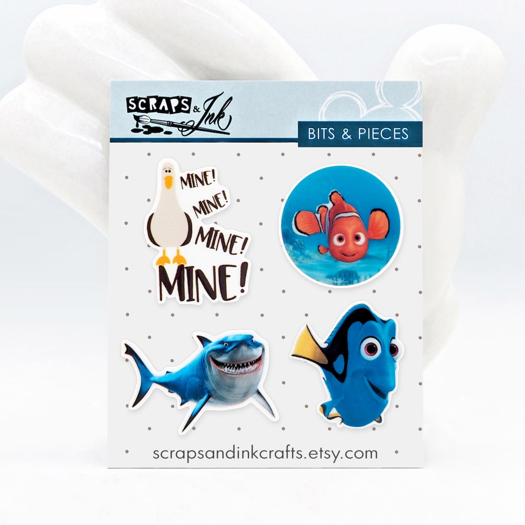 FINDING NEMO Set of 4 Acrylic Embellishments for Disney-themed Crafts ...