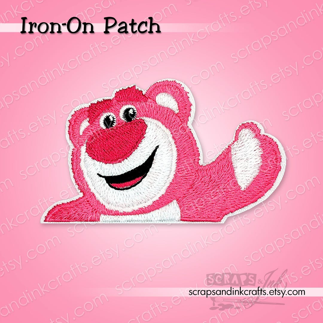 POCKET LOTSO #1 Pink Teddy Bear From Toy Story Embroidered Iron-on ...