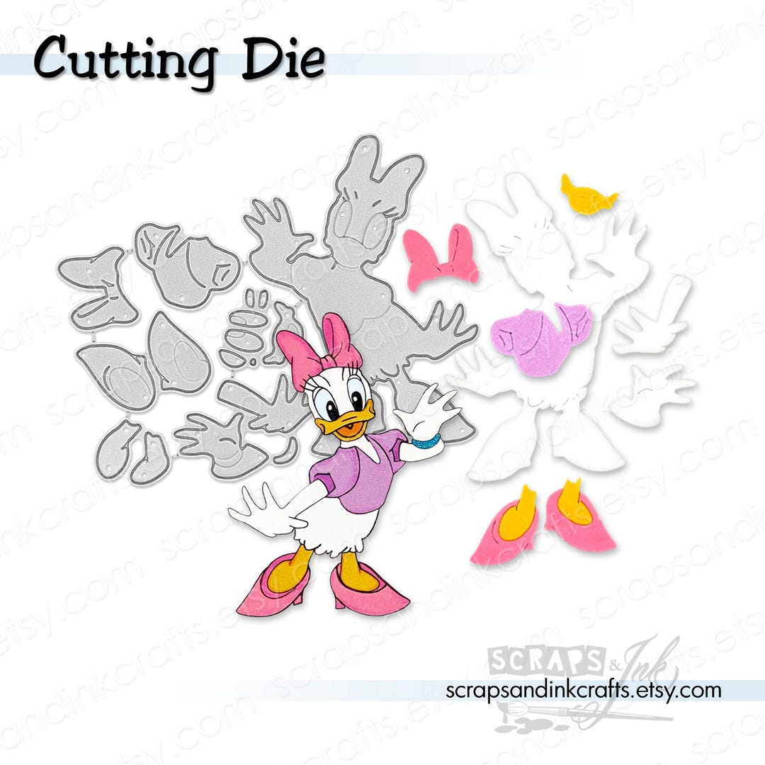 LAYERED DAISY DUCK Set of 7 Metal Cutting Dies for Papercrafts ...