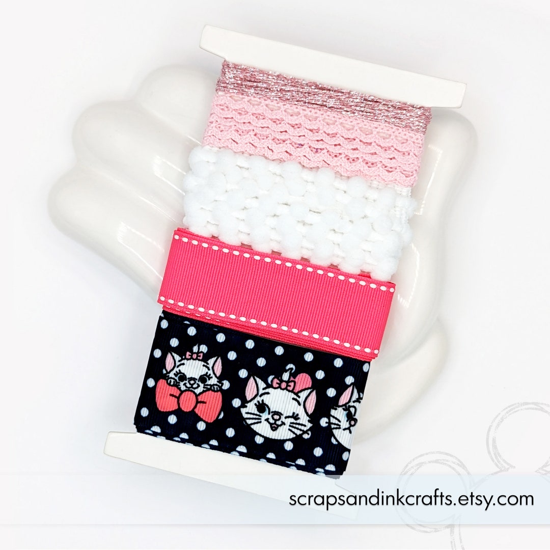 MARIE CAT Set of 5 Coordinating Ribbons & Trim for Disney-inspired ...