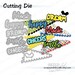 MOUSE PENNANT & WORDS Set of 12 Metal Cutting Dies for Papercrafts ...
