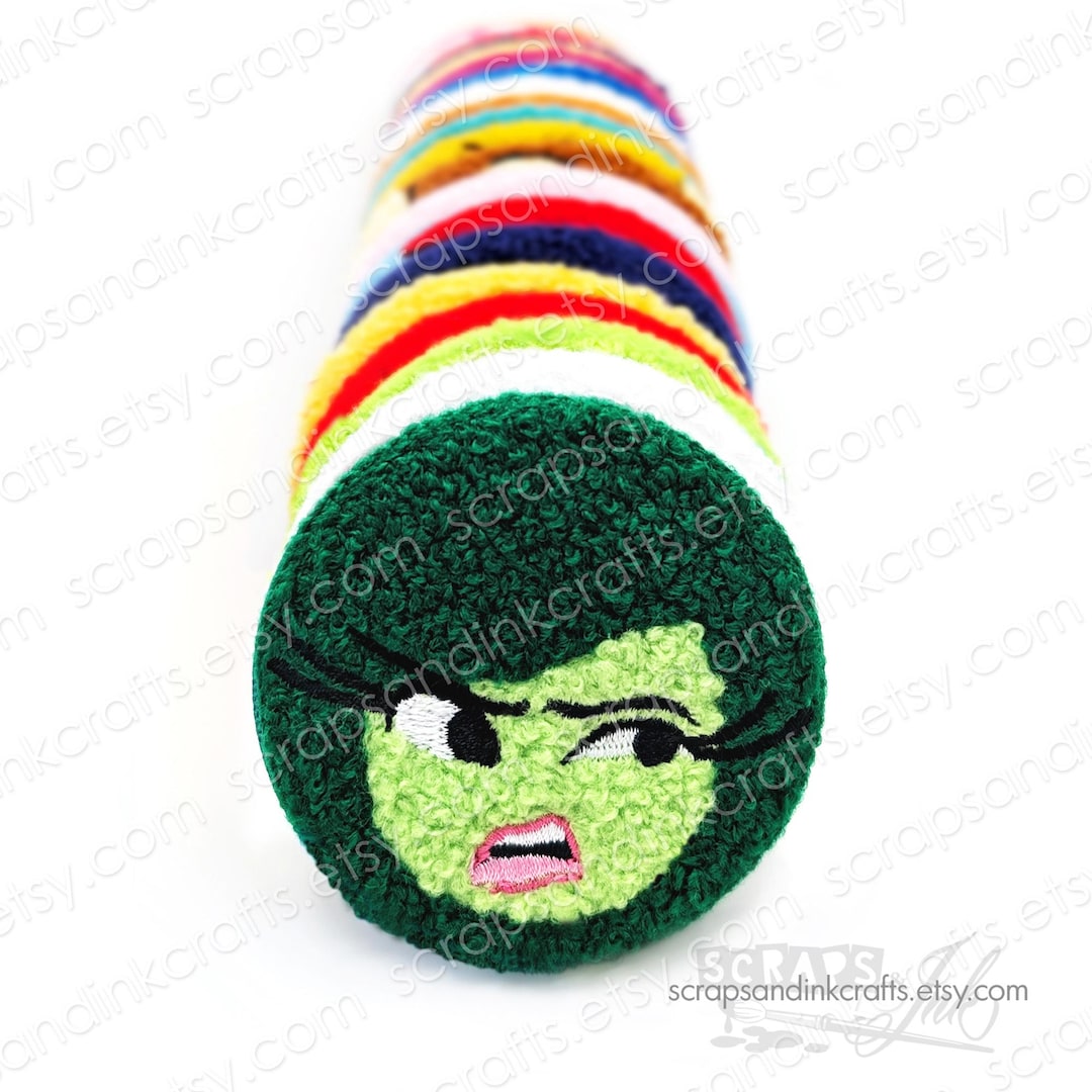 DISGUST (inside Out) CHENILLE Embroidered Button Pin Badge for Crafts ...