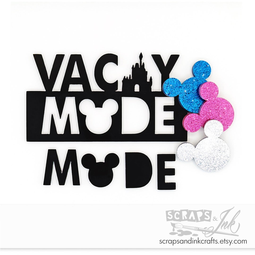 VAYCAY MODE Set of 8 Laser-cut Acrylic Embellishments for Crafts ...