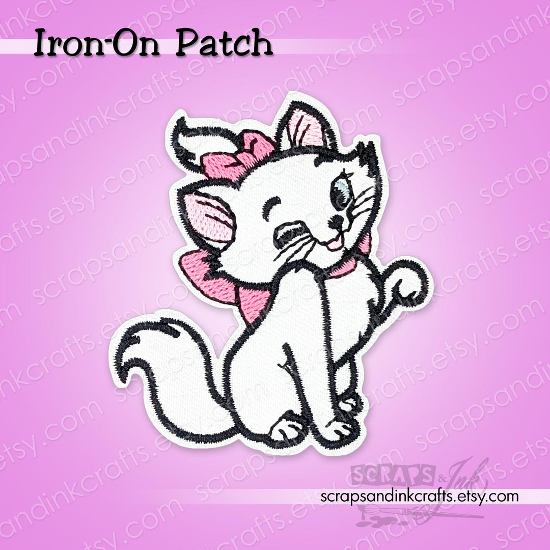 WINKING MARIE (ARISTOCATS) Embroidered Iron-on Patch for Crafts, Hats ...