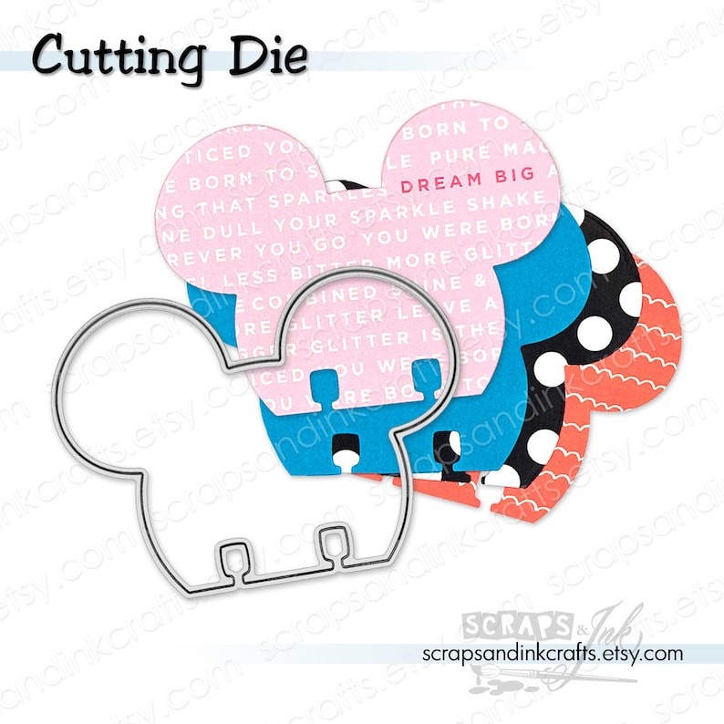 MOUSE MEMO DEX Metal Cutting Die for Papercrafts, Scrapbooks, Cards ...