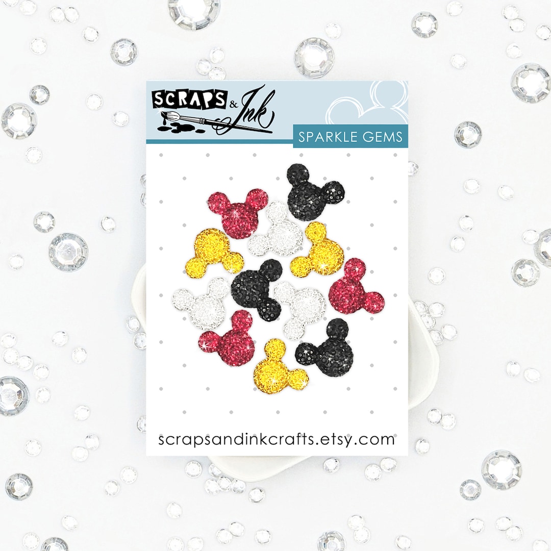 SPARKLE GEMS- Classic Collection- 12 Faceted, Mouse-shaped Faux Gems ...
