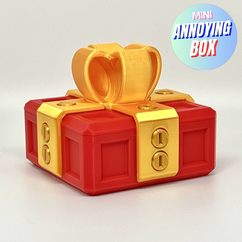Mini Annoying Gift Box - 3D Printed Funny Prank Surprise Box [ Red ...