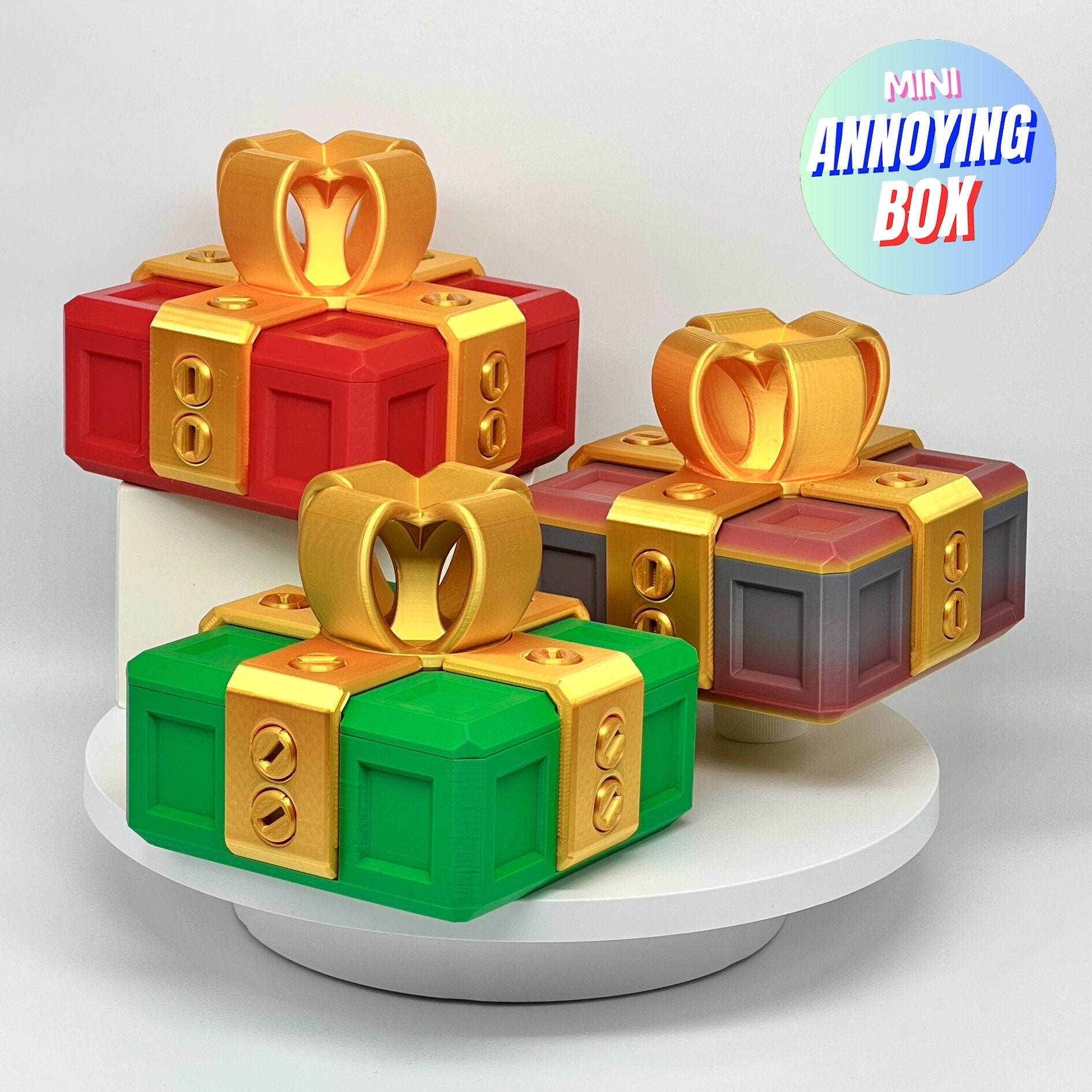 CUSTOM Mini Annoying Gift Box - 3D Printed Funny Prank Surprise Box 12 ...