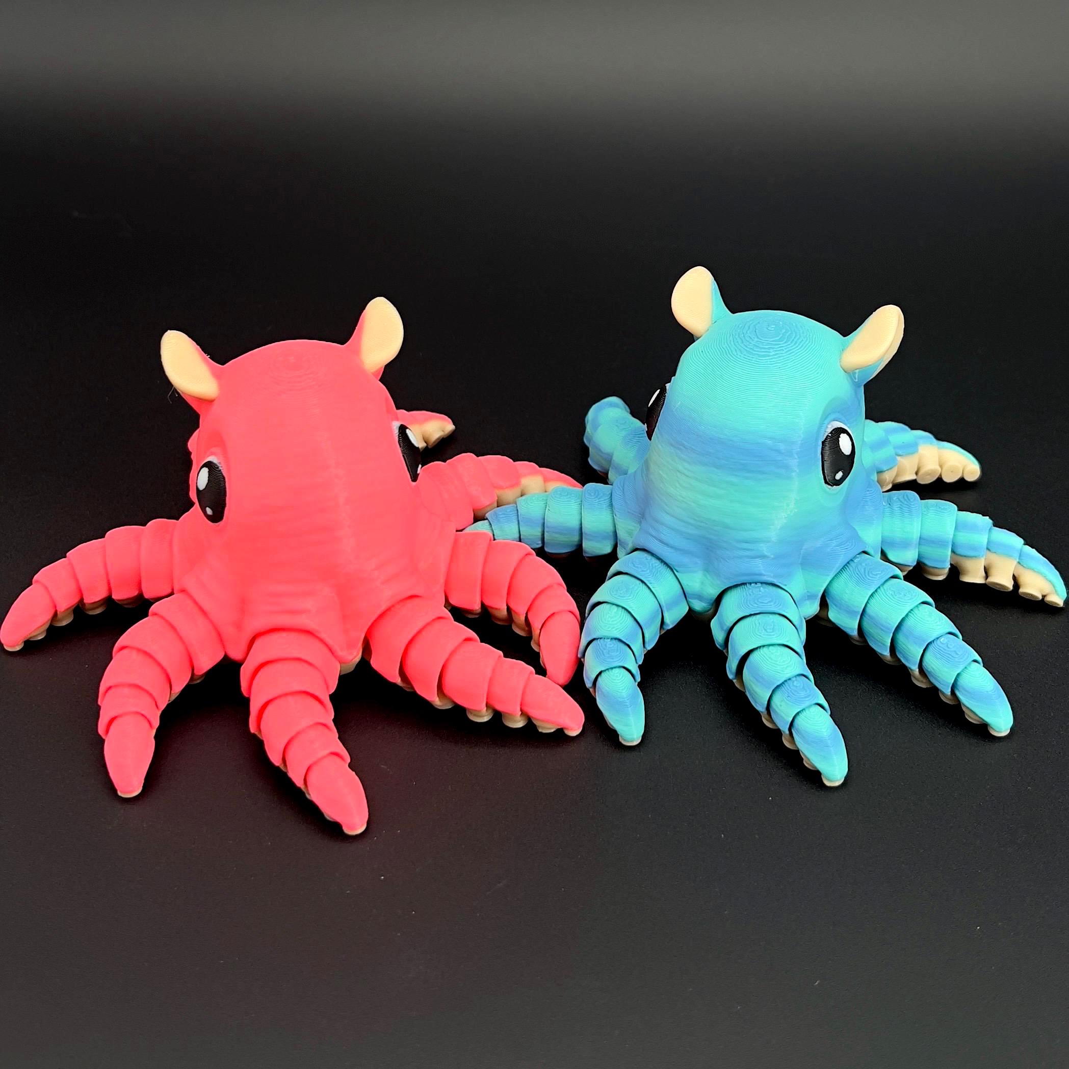 Articulated Flapjack Octopus 3D Printed Sensory Fidget Toy Made In ...