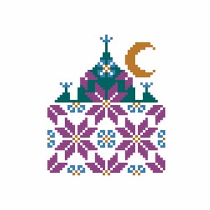 Ramadan Nights Cross Stitch Pattern | Tatreez Pattern | Hint of Tatreez ...