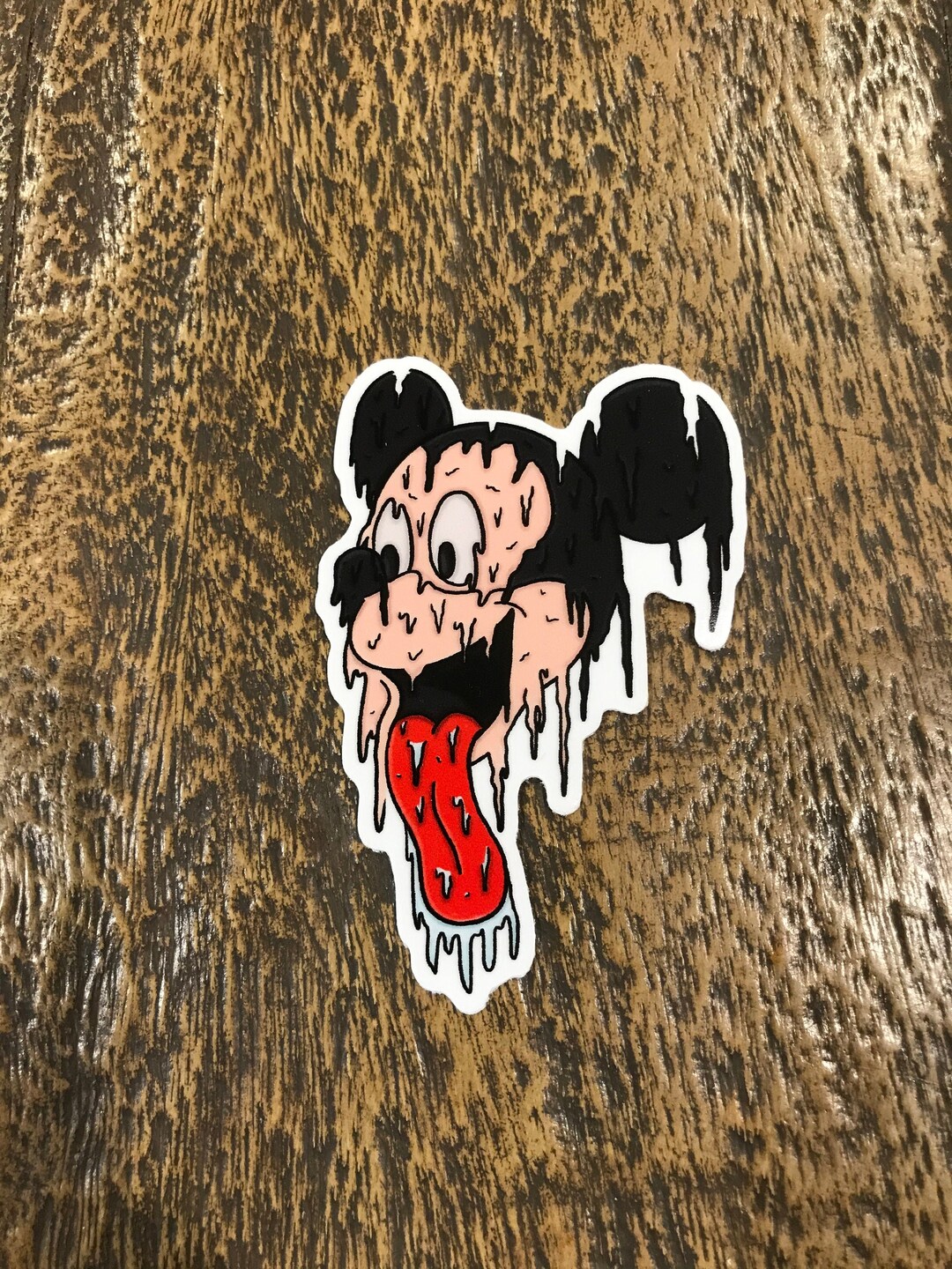 Drippy Mickey Mouse Vinyl Sticker - Etsy