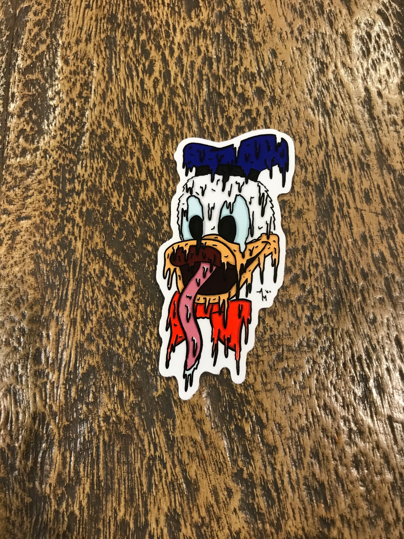 Drippy Donald Duck Vinyl Sticker - Etsy
