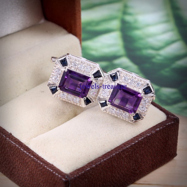 Amethyst Cufflinks - Etsy