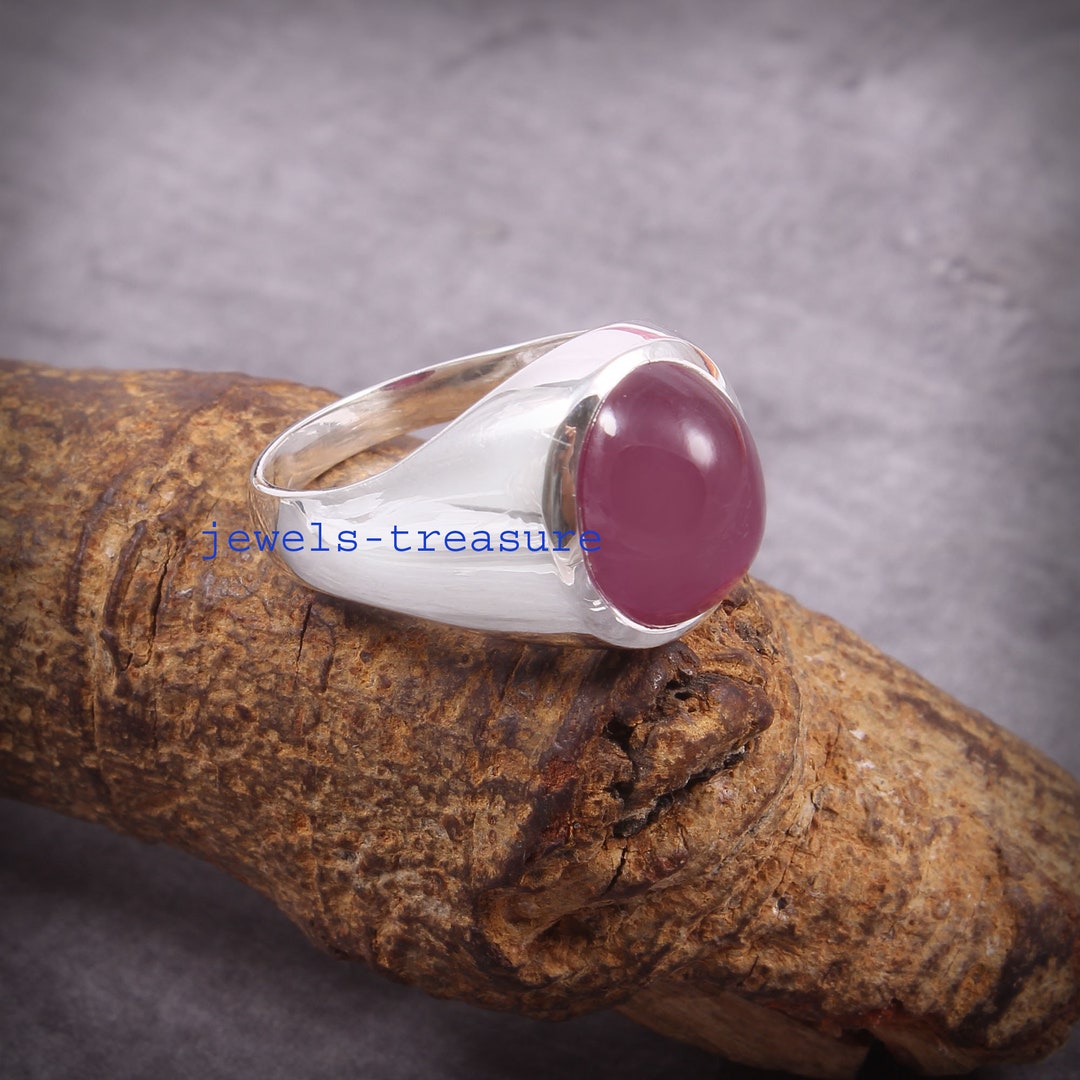 Ruby Ring, Ruby Men's Ring, Silver Ring for Men, Art Deco Ring ...