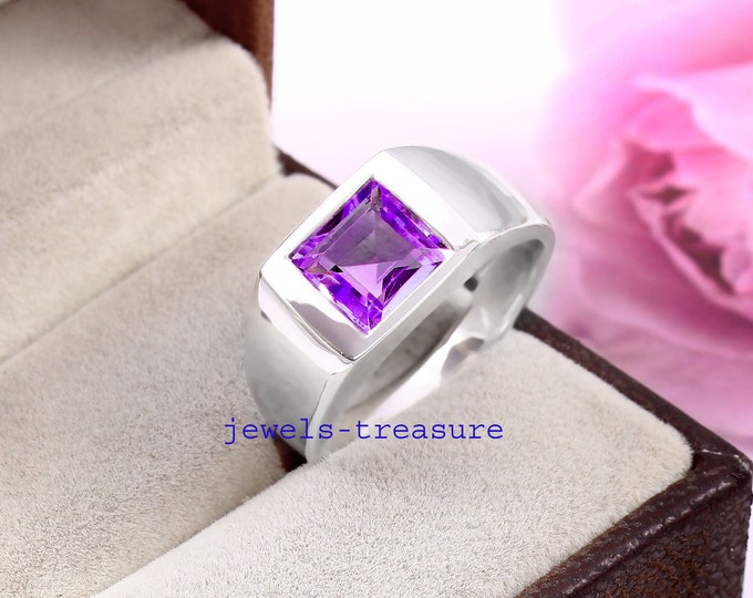 Unique Men Ring, Men's Wide Ring, Male Ring, Men Ring With Stones ...