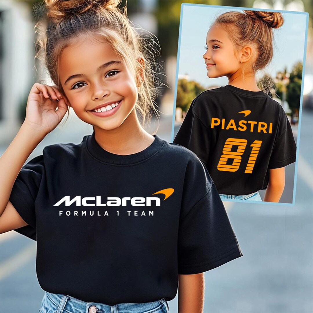 0scar Piastri Kids Shirt: Formula One Racing, Cotton Blend - Etsy