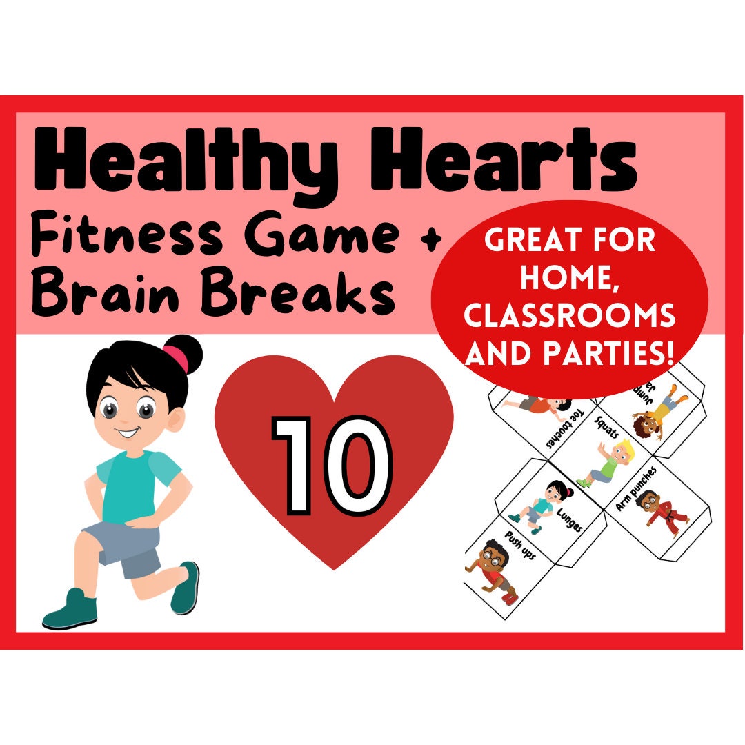 Healthy Hearts Valentine's Day Kids Game + February Fitness Pe Game ...