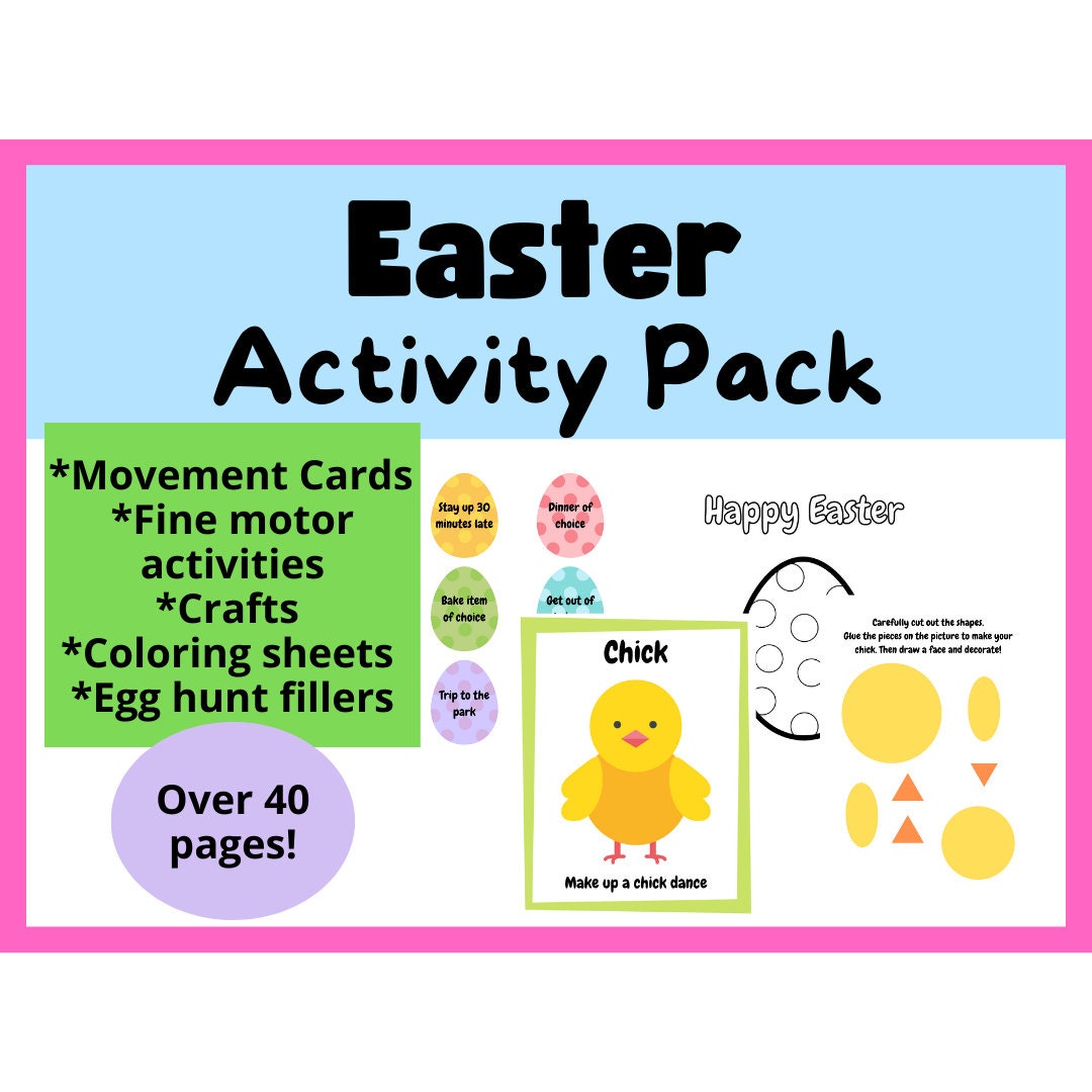 Easter Educational Activities | Physical Activity Game | Fine Motor ...