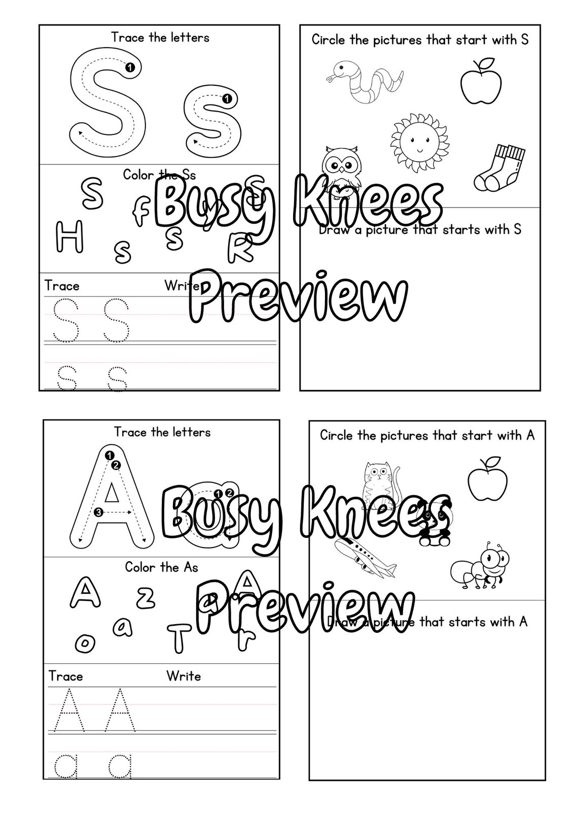 Alphabet Worksheets: Fine Motor Skills, Trace, Letter of the Week ...